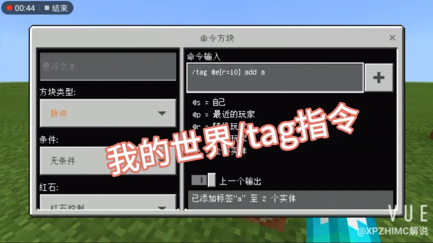 我的世界指令：/tag标签指令及其应用！