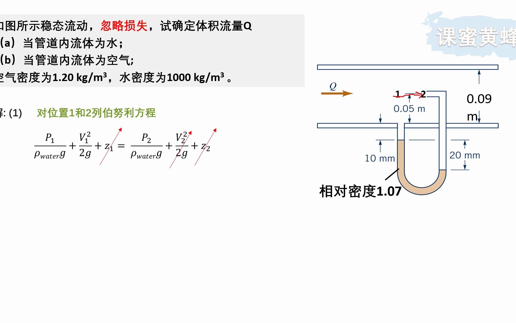 伯努利方程-毕托管求流量1