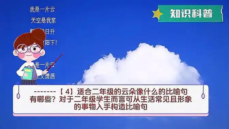 二年级的云朵比喻句,超有趣来看看!