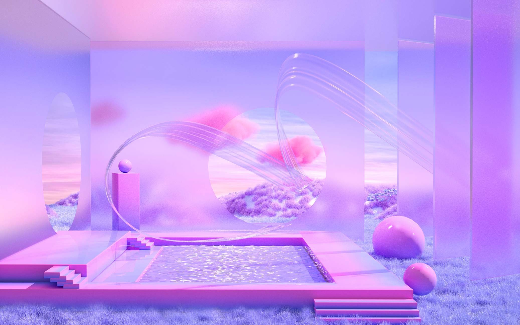 C4D梦幻超现实场景建模渲染流程分享