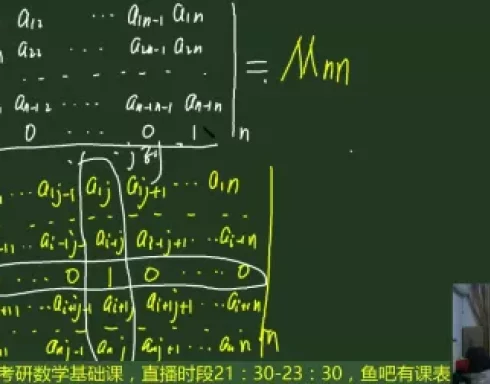 考研数学基础课22-1,线性代数,行列式的展开