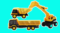 工程车游戏闯关动画合集05 装载机舍命为卡车装运货物