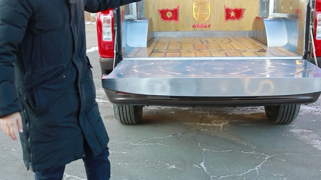 长城炮实木不锈钢车斗改装!#皮卡改装#长城炮