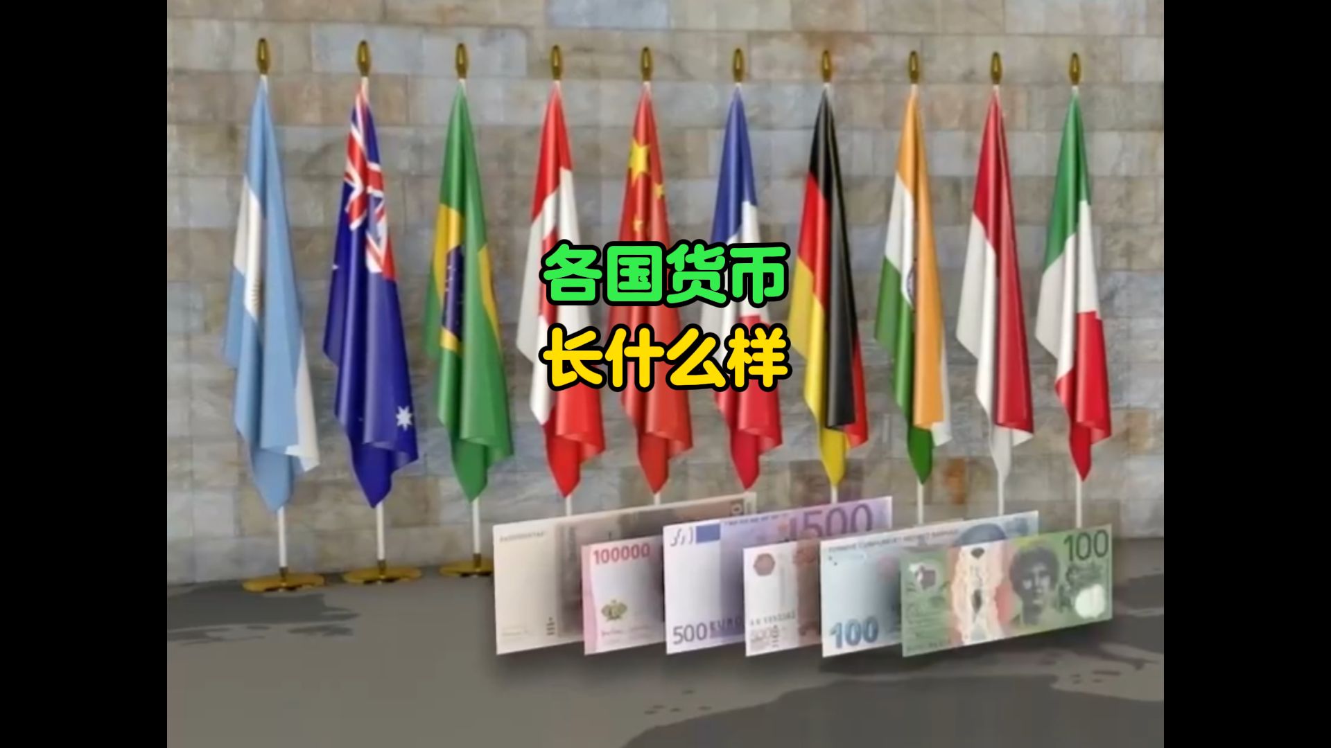 各国货币样式对比和汇率换算