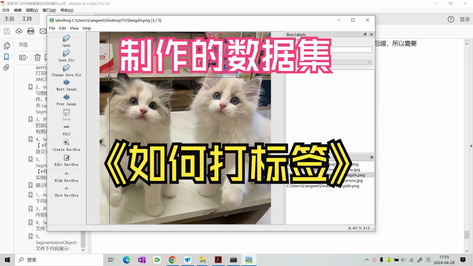 深度学习构建数据集,打标签详细教学