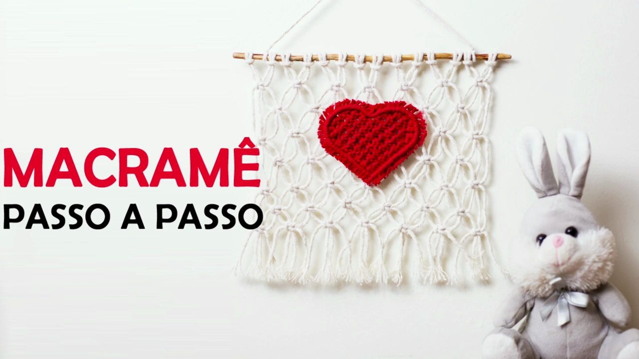 视频教程|Macrame 编织 爱心挂毯