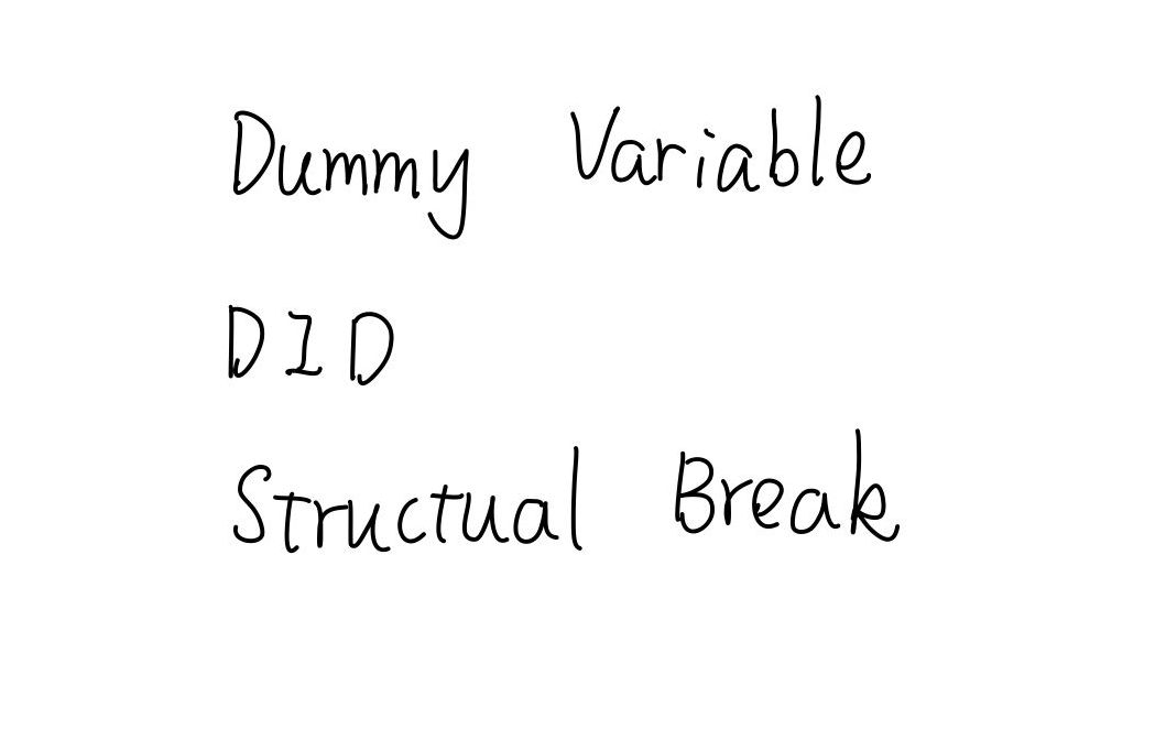 计量经济学(18)虚拟变量、双重差分法和结构突变