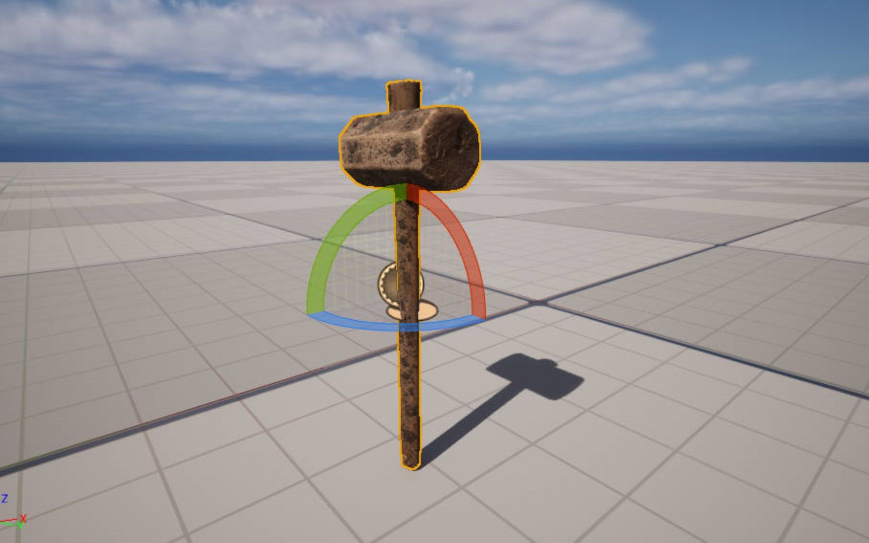 UE蓝图模拟锤子上下浮动旋转