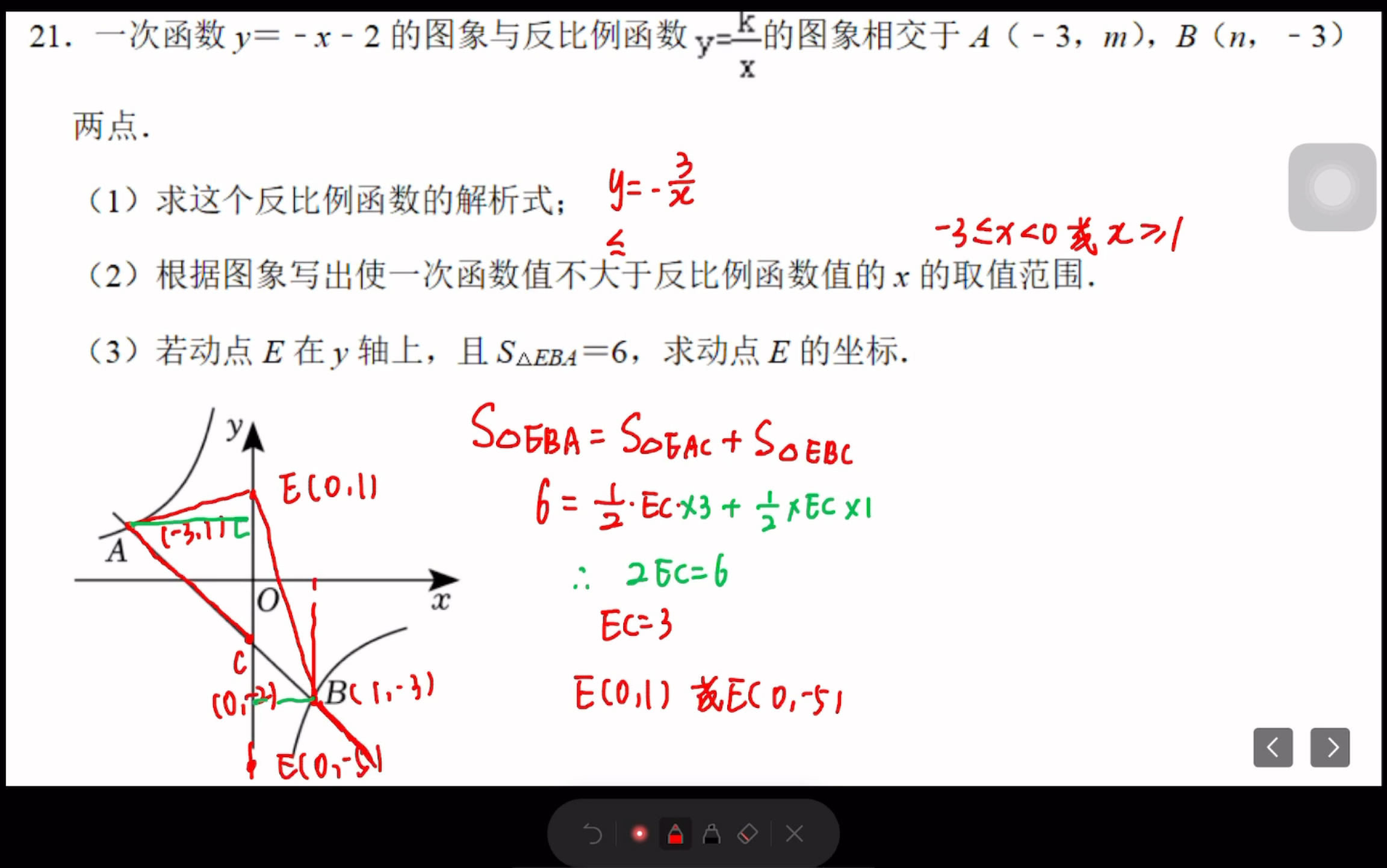 一次函数和反比例函数综合:这种中档题才是决定中考的胜负手