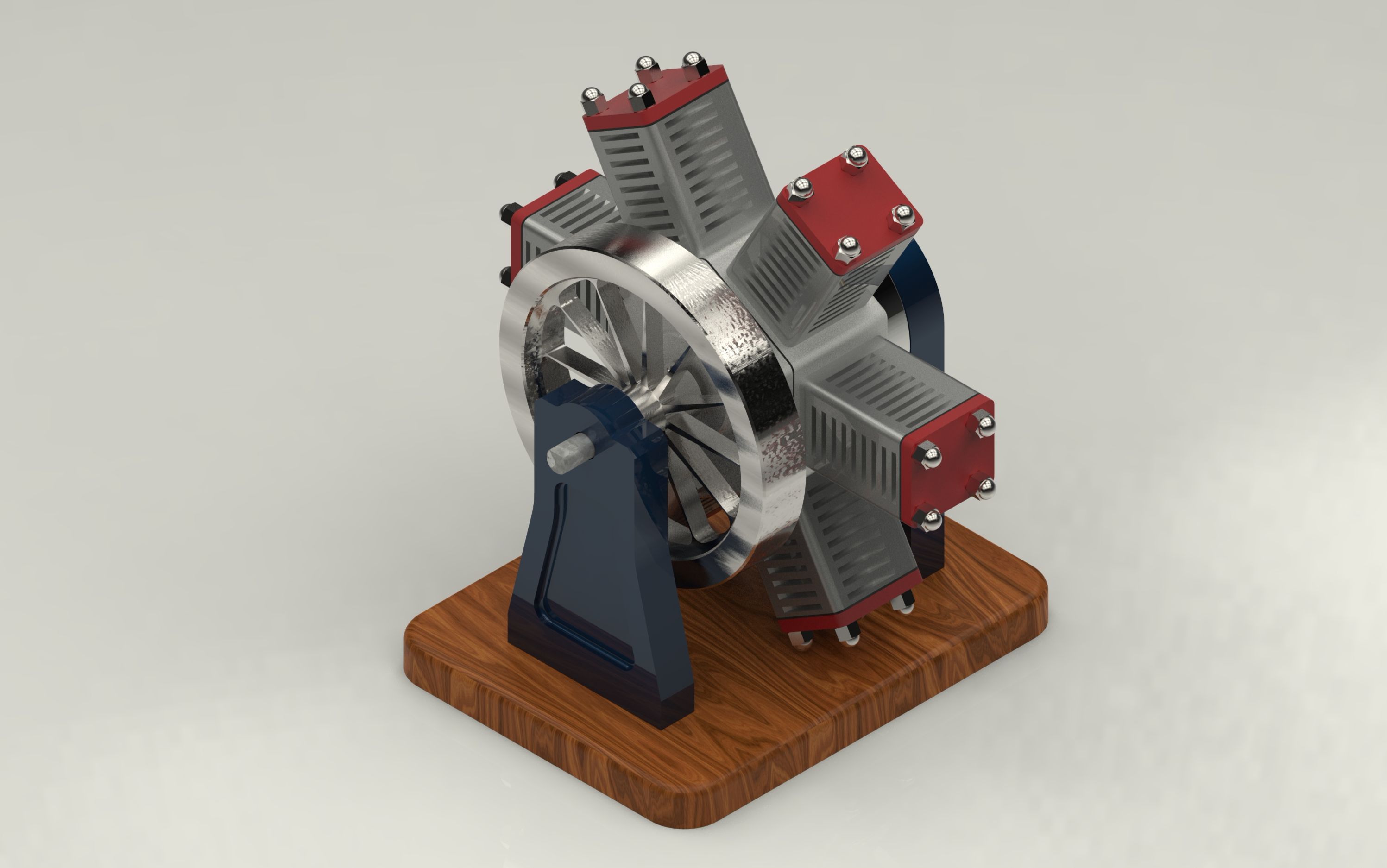 【2K60FPS】第44届世界技能大赛全国选拔赛:六缸星型发动机 原理动画