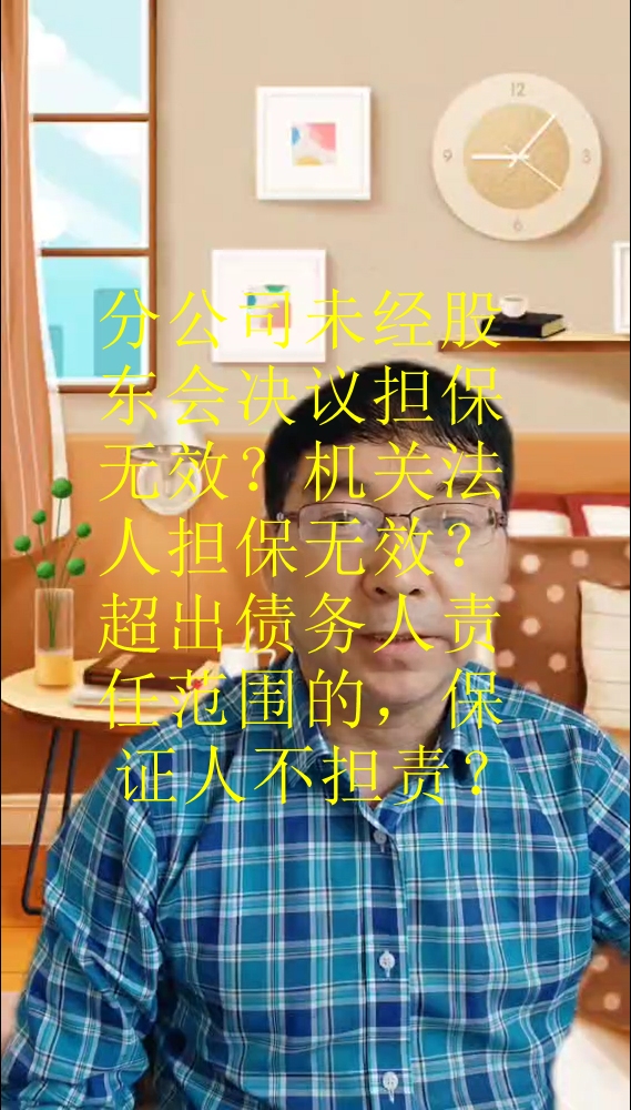 分公司未经股东会决议担保无效?机关法人担保无效?