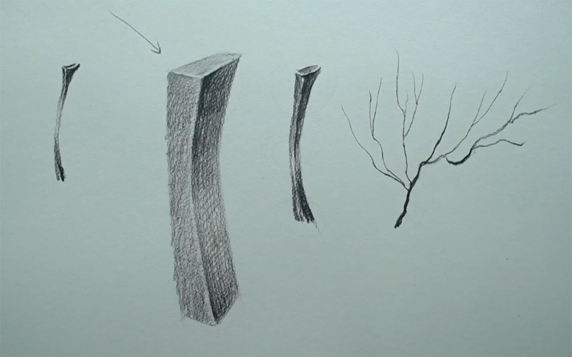 素描基础教程—水果把的绘画。