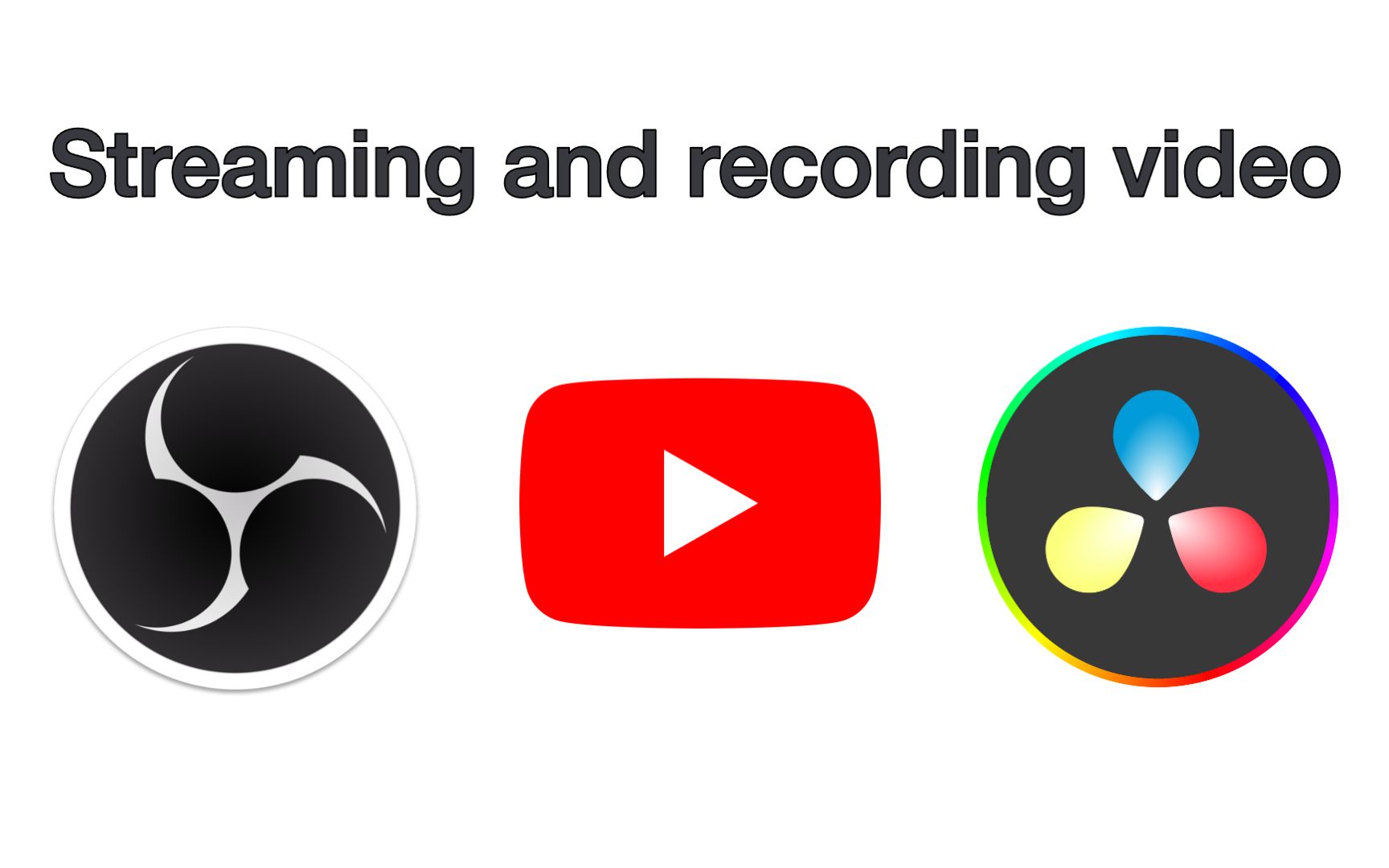 Streaming and recording video: Audio, video, OBS, and DaVinci Resolve