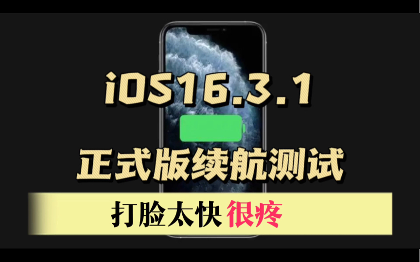 ios16.3.1正式版续航测试,打脸太快很疼