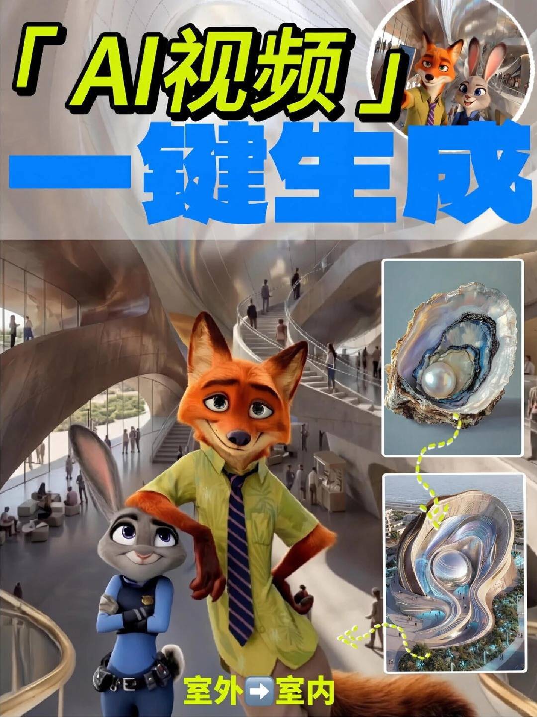 如何用AI做视频|建筑漫游转场视频教程来啦!