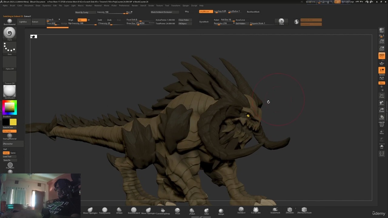 ZBrush怪物雕刻建模教程之4 多边形绘制 上