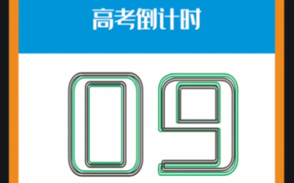 高考倒计时9天!愿你们青春无悔,韶华不负,加油(ง •̀_•́)ง