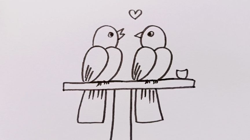 用4个2画小鸟，相信你一看就会