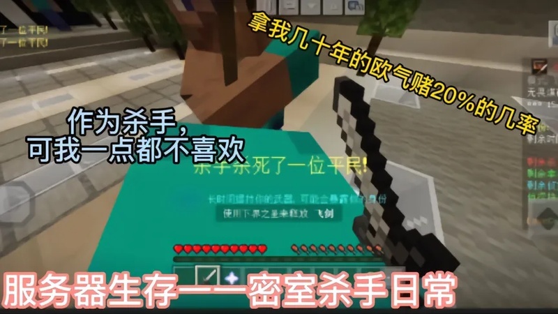 我的世界服务器生存09:作为杀手,我可一点都不喜欢!太容易输了
