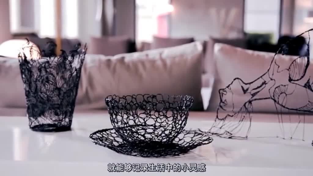 高科技3d打印笔,写出的字都是立体的,还能当工艺品
