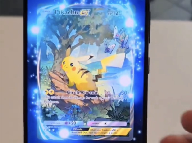 动画特效展示 宝可梦PTCG新手游 pokemon pocket皮卡丘ex卡牌