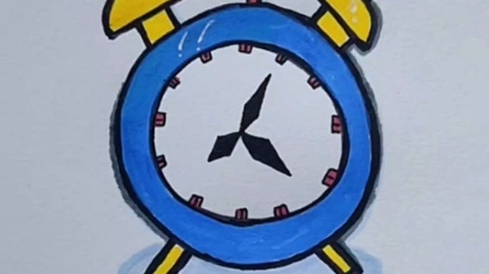 第4集集|三步画小闹钟简笔画,你也来试试吧#简笔画#简笔画教程 #画画 ...