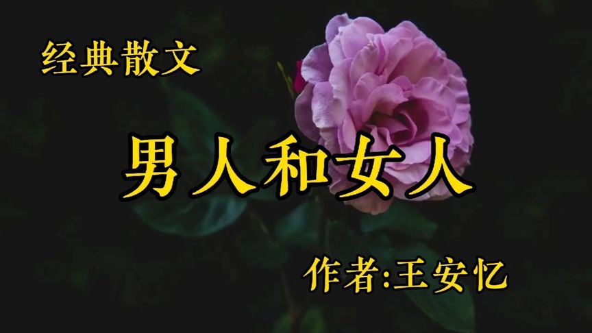 《男人和女人》作者,王安忆