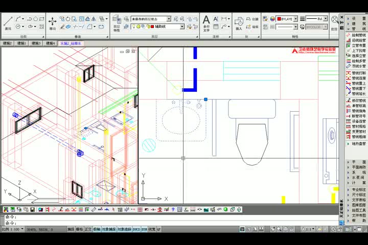 天正给排水全(套教学视--频(.首层)平面)0