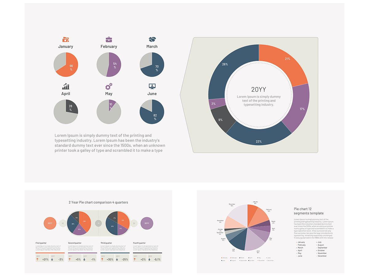...PPT秘籍】高级感极简风工作汇报总结图表数据分析饼图PPT模板1/49