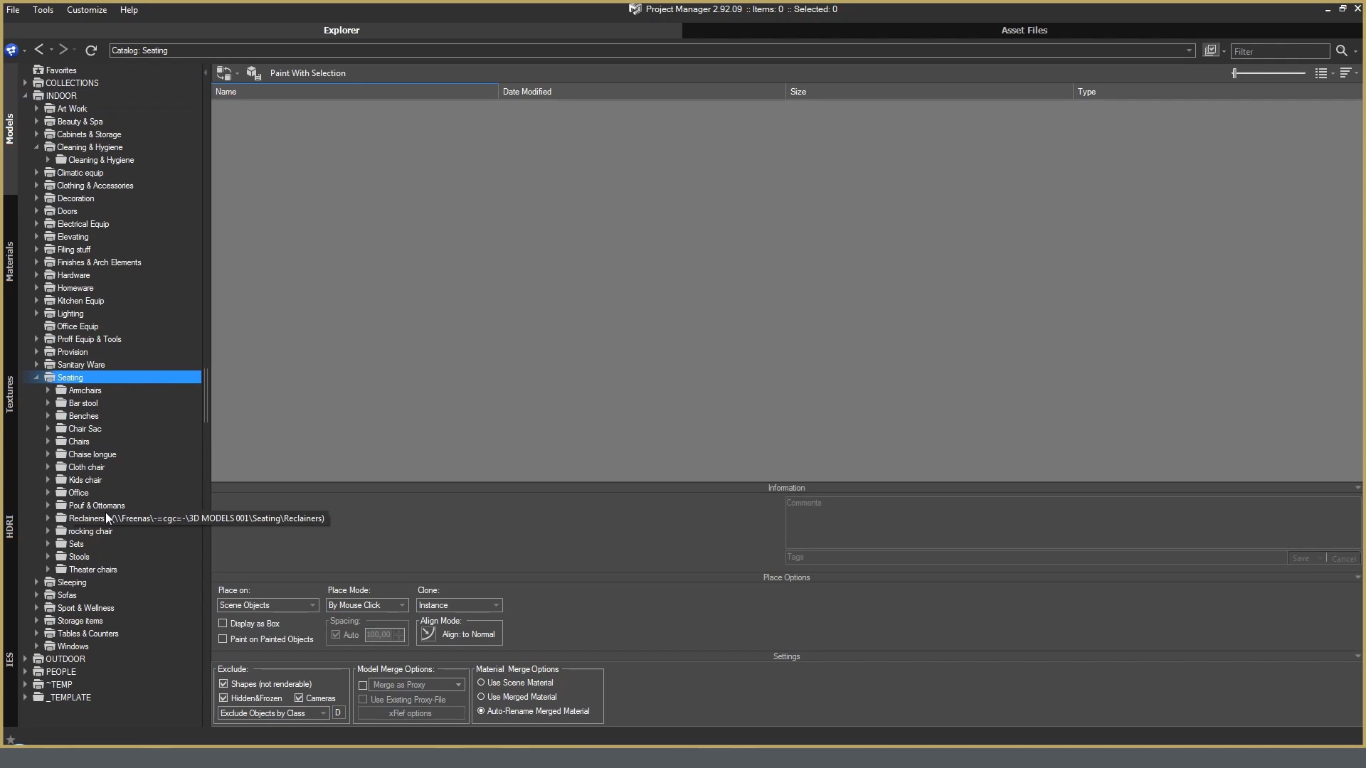 3dsmax模型素材库插-Project Manager. 3D Models