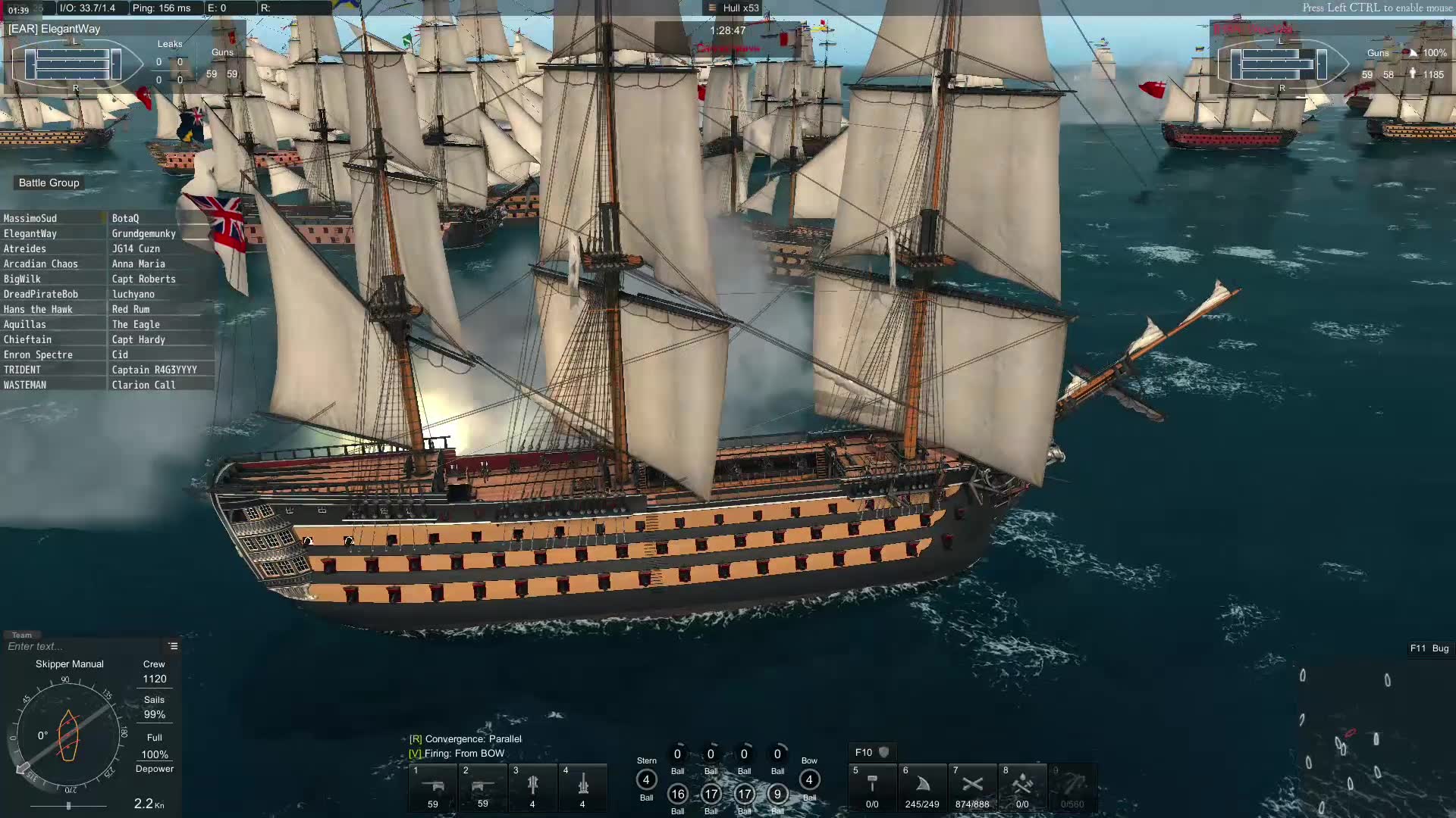 Naval Action 海军行动 英国港口战舰队回港被俄国舰队拦截2019.10.06...