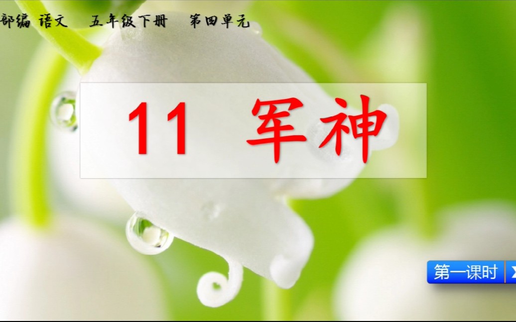 部编语文五年级下册11《军神》第一课时