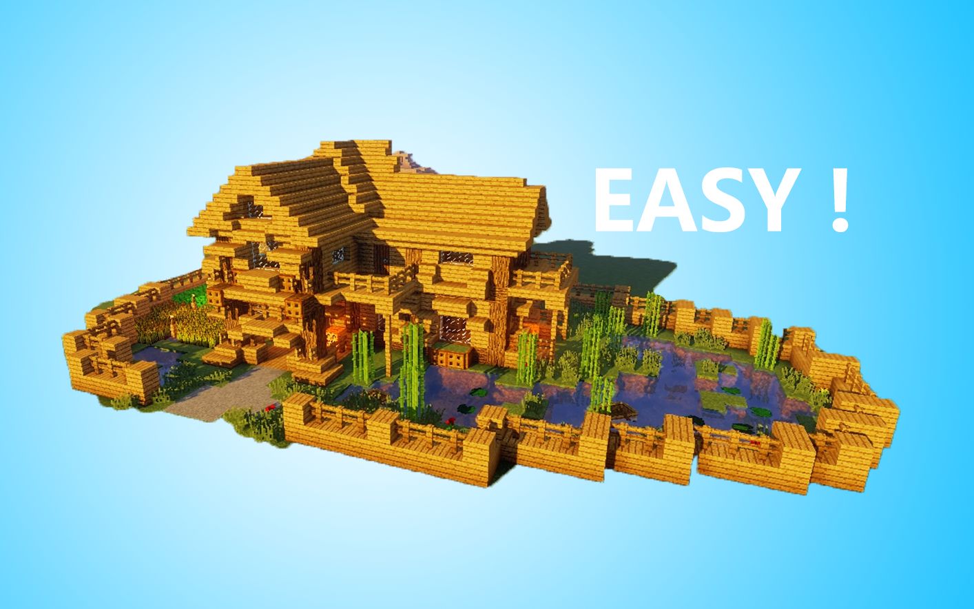 【Minecraft】 一个小时建成的生存别墅—— 一分钟教学
