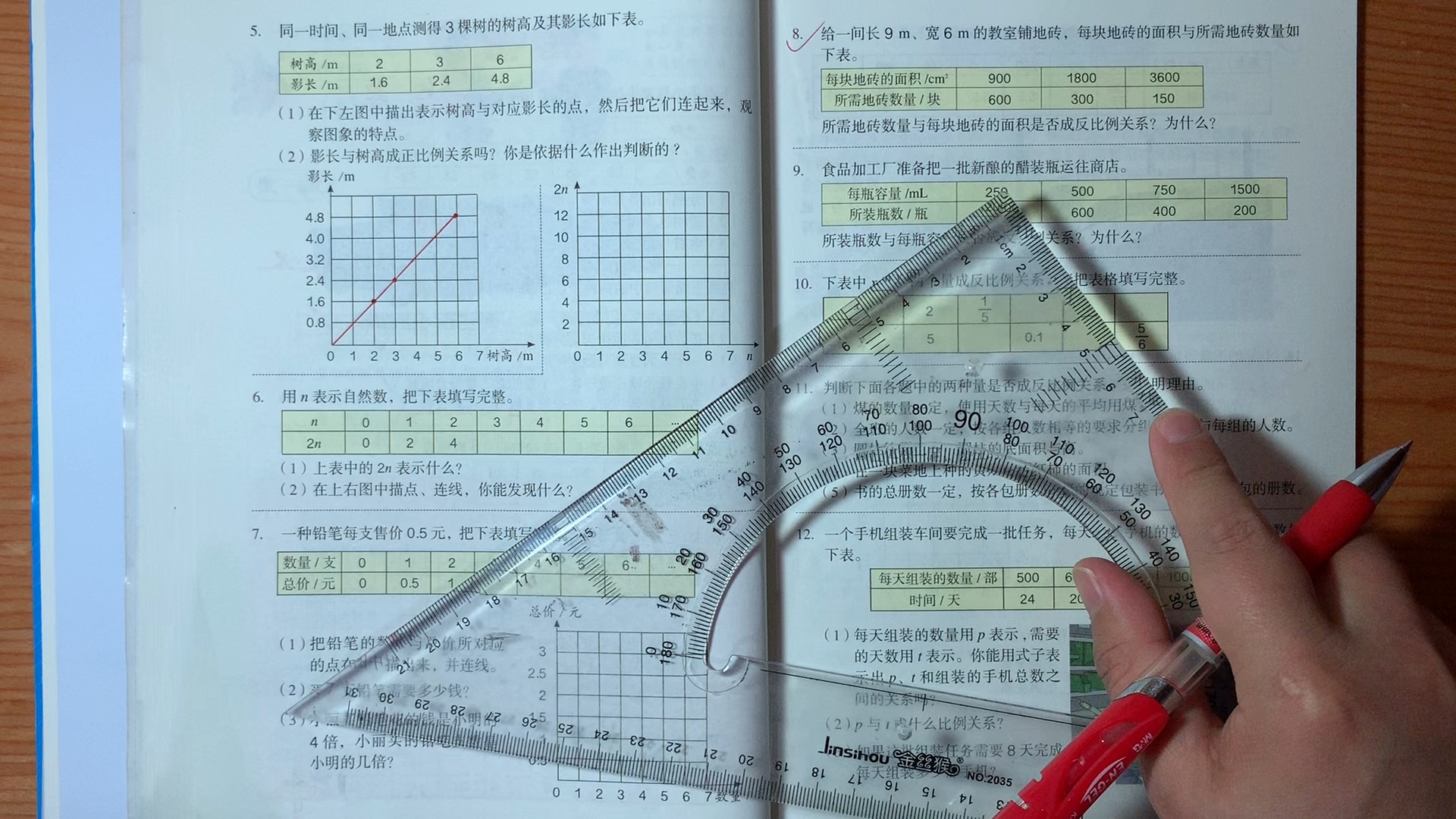 人教版数学六年级下册练习九(正比例)习题讲解(一)