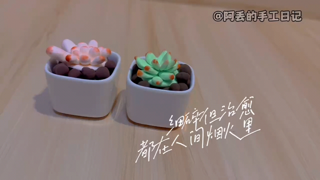细碎但治愈,粘土多肉呀
