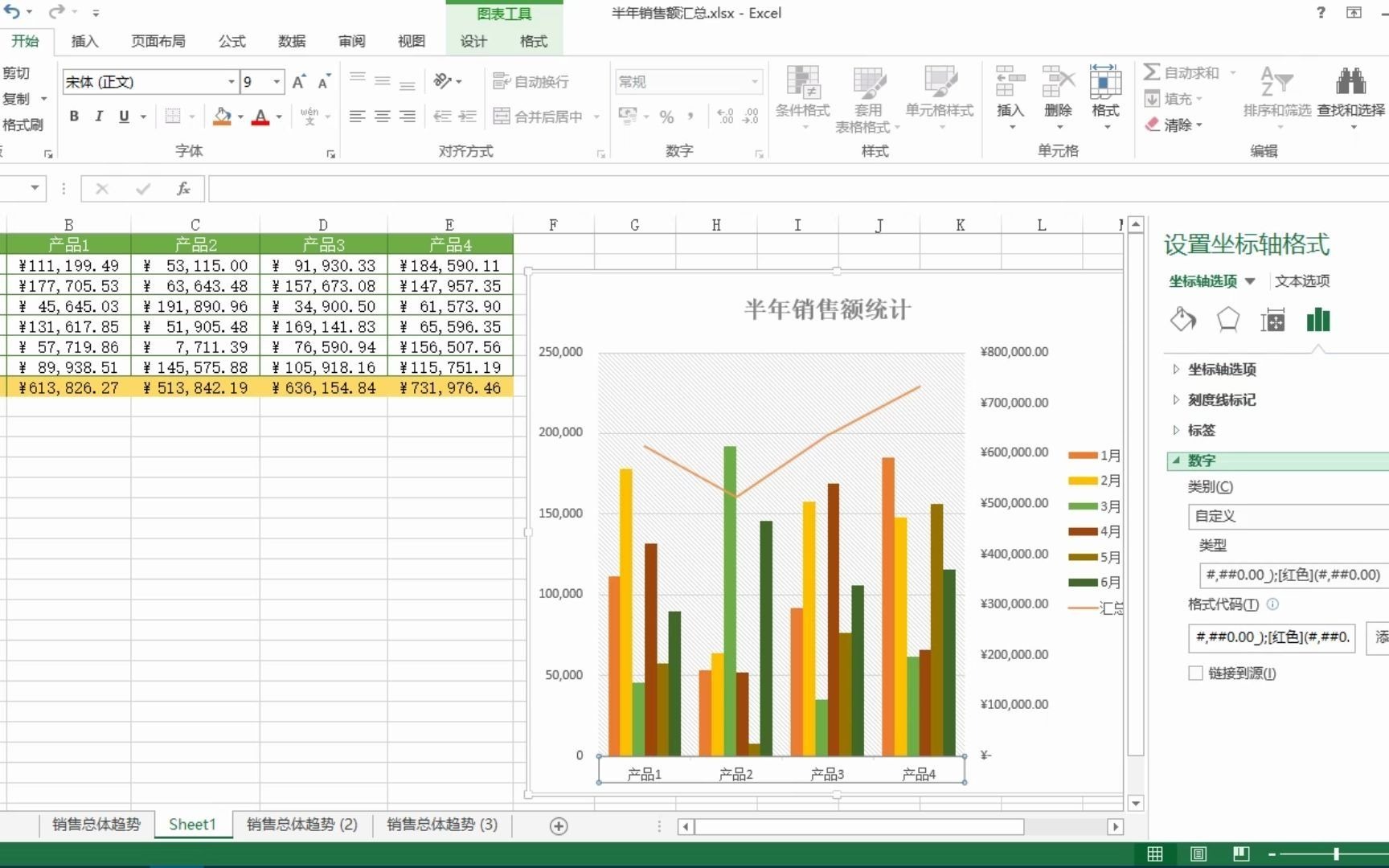Excel实用小技巧:为纵坐标数值添加单位