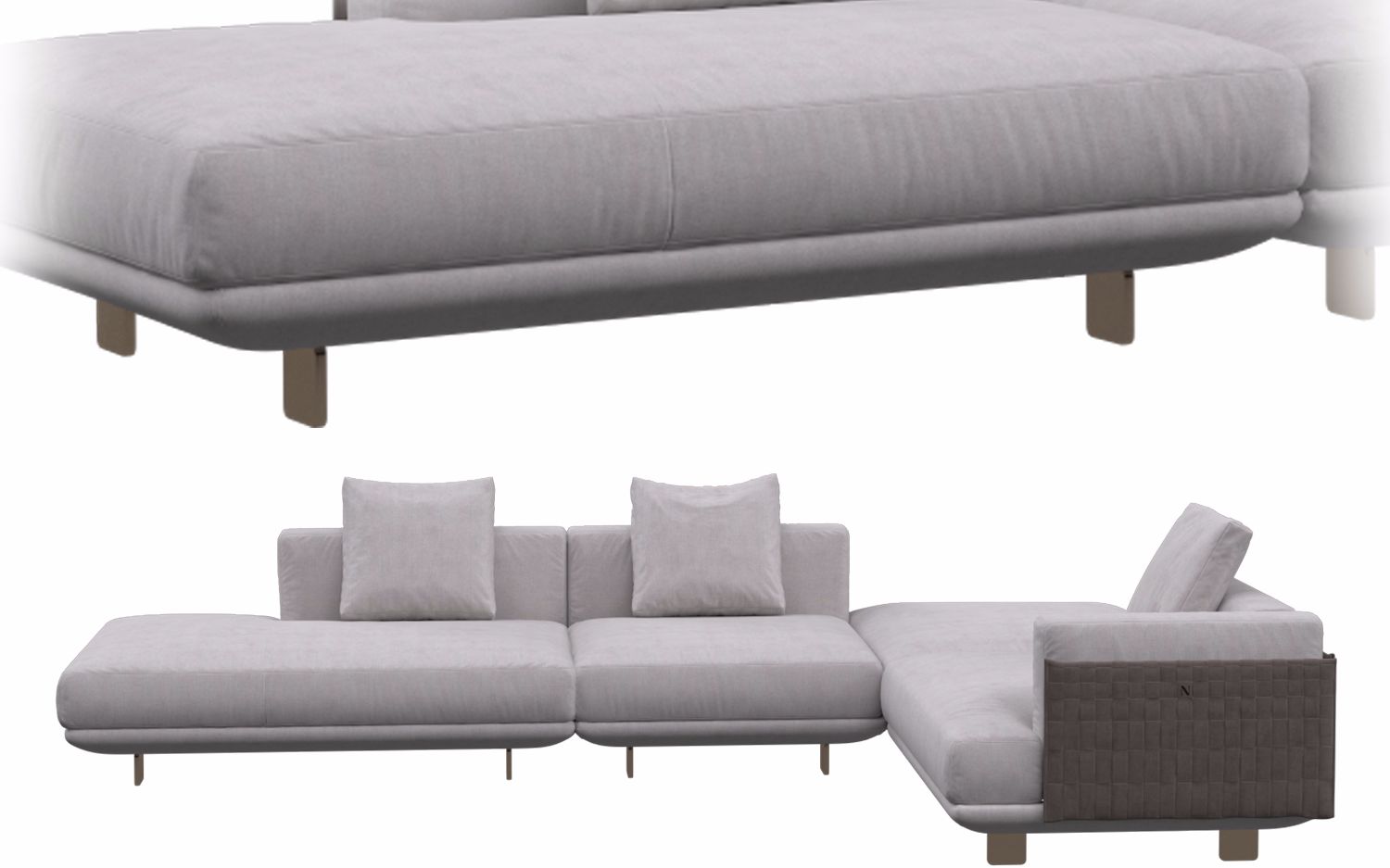 Natuzzi CAMPUS 沙发建模演示,3dmax+Marvelous