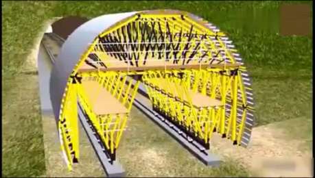 隧道的混凝土是如何浇筑的?3D模拟隧道支模浇筑施工过程