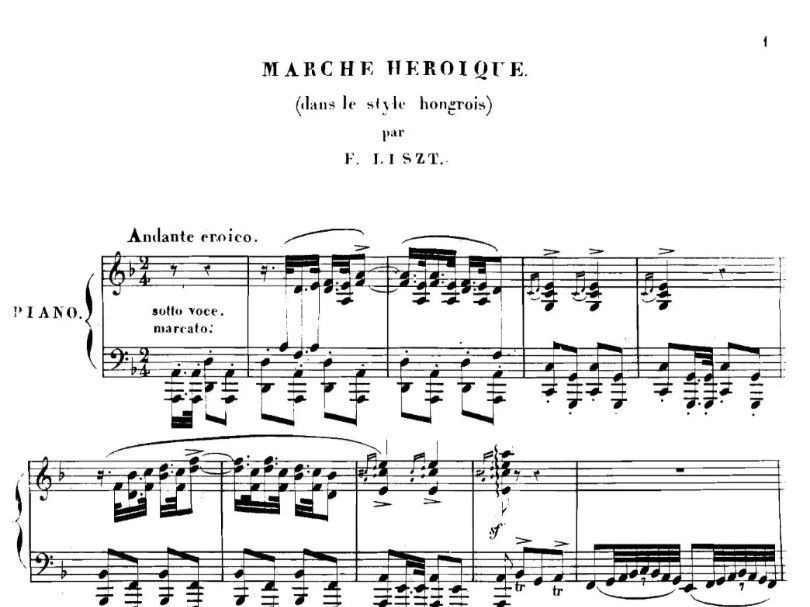 ...英雄进行曲(Franz Liszt: Heroischer Marsch im ungarischem Stil,S.231)