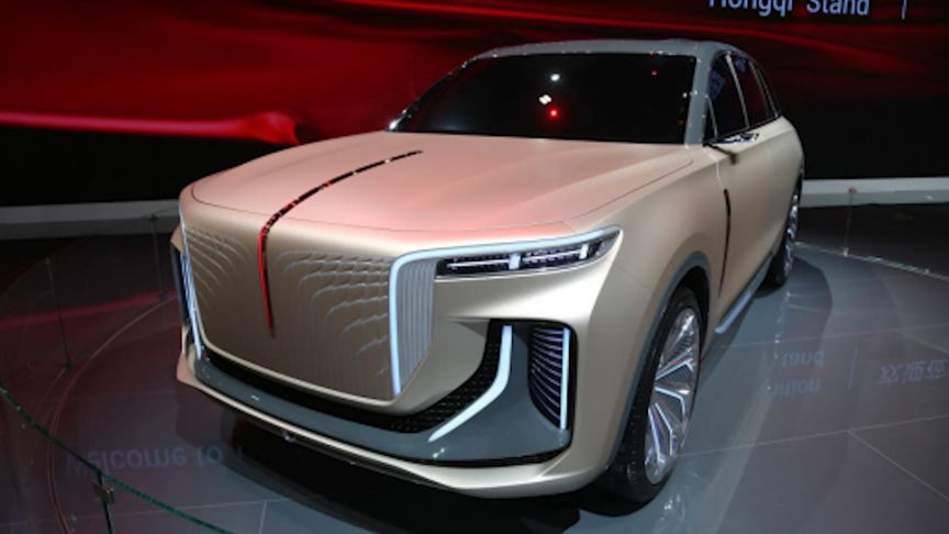 红旗首款大型纯电动SUV量产版实车 续航600km，加速4秒内