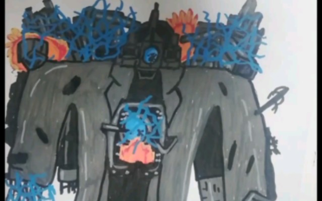 战损版泰坦监控人涂色教程,兄弟们画起来!记得发作品哦!