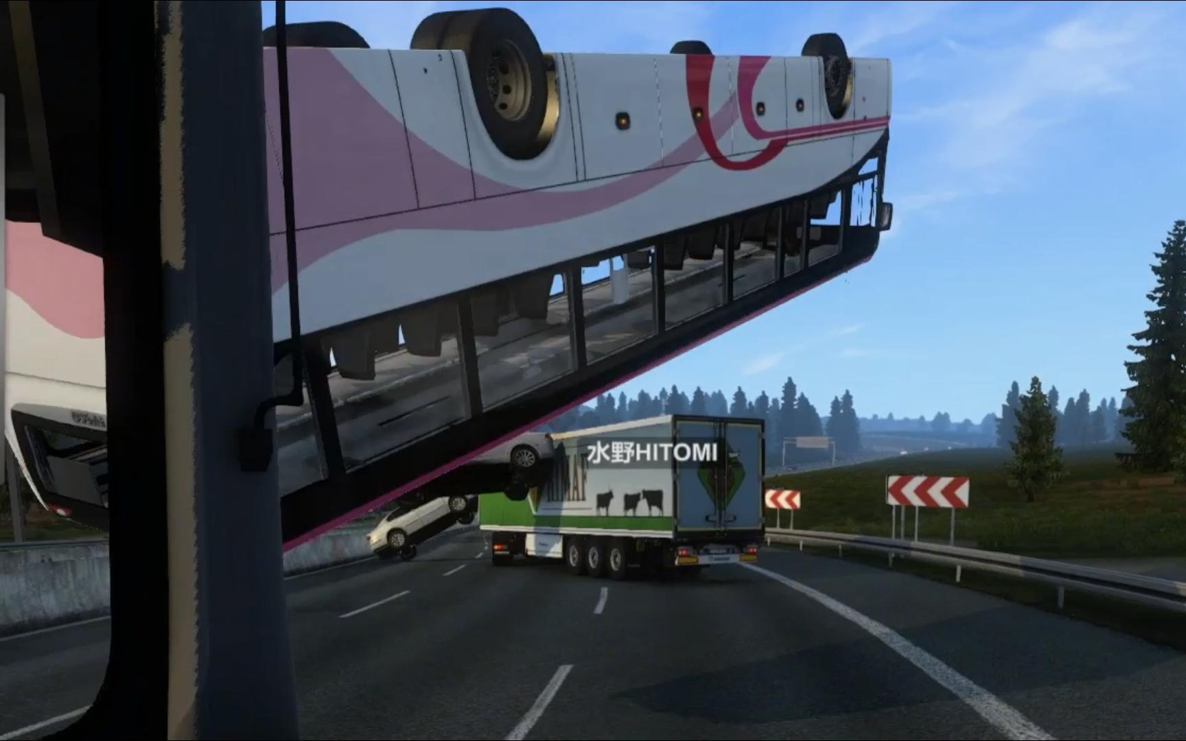 【欧洲卡车模拟2/Euro Truck Simulator2】联运欢乐瞬间_游戏热门视频