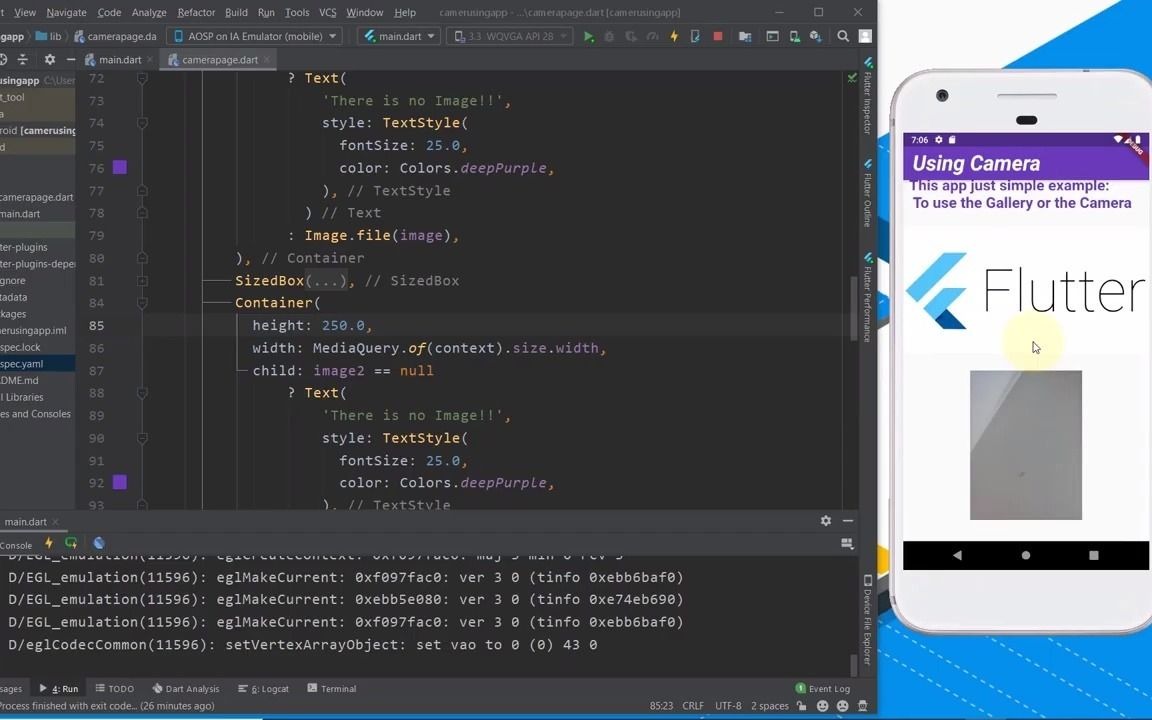Flutter中使用Pick image,2020年3月27日例子(Android Studio中安卓示例)