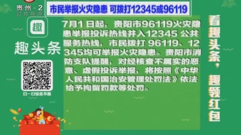 市民举报火灾隐患,可拨打12345或96119!