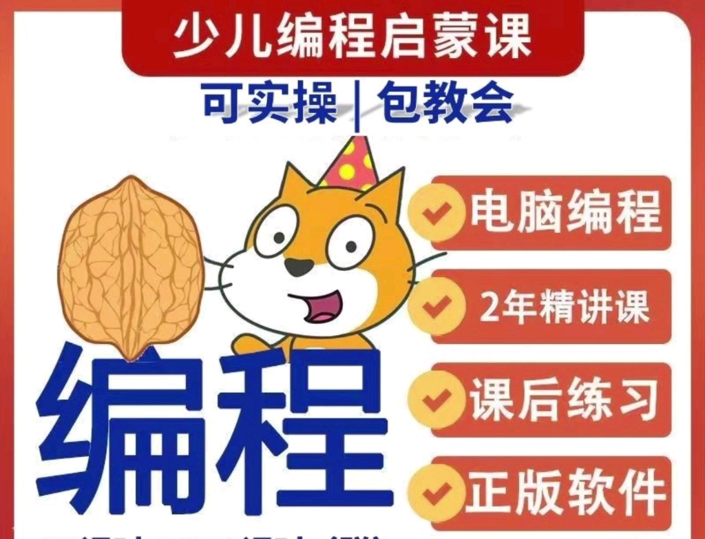 核桃编程教程少儿网课6-12岁儿童幼儿趣味全套课程软件实操
