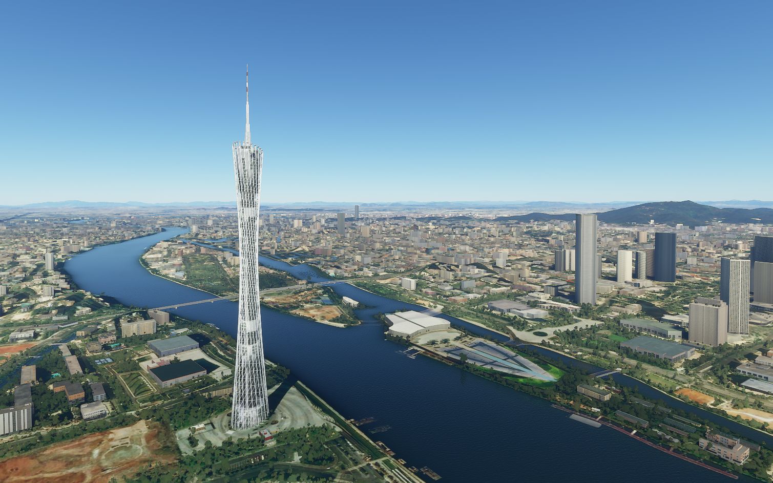 自制微软飞行模拟2020广州塔mod