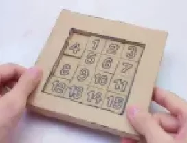 纸艺手工坊 第9集 教你手工DIY数字华容道给孩子,别再花钱买了,越玩越...