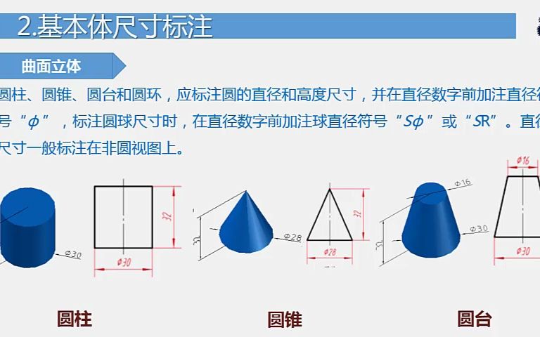 基本体尺寸标注