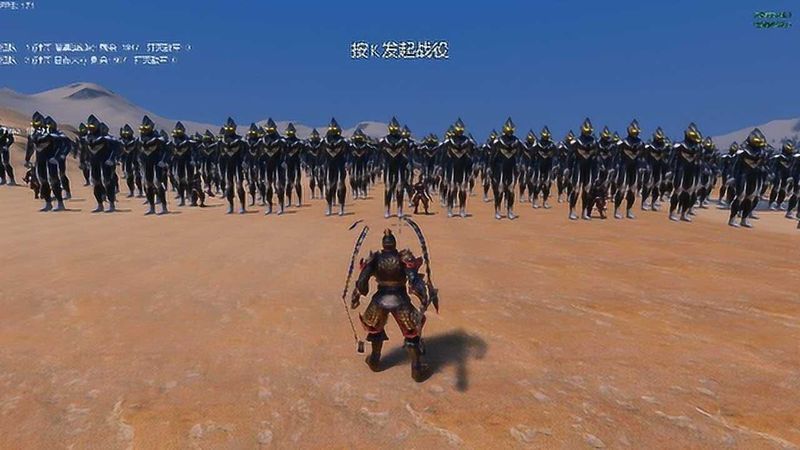 史诗战争模拟器:800个三国战神吕布,挑战2000个暗黑迪迦奥特曼