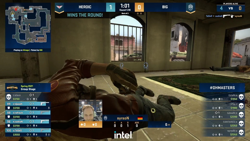【CS:GO】HEROIC vs BIG DHMasters系列赛事直播回放